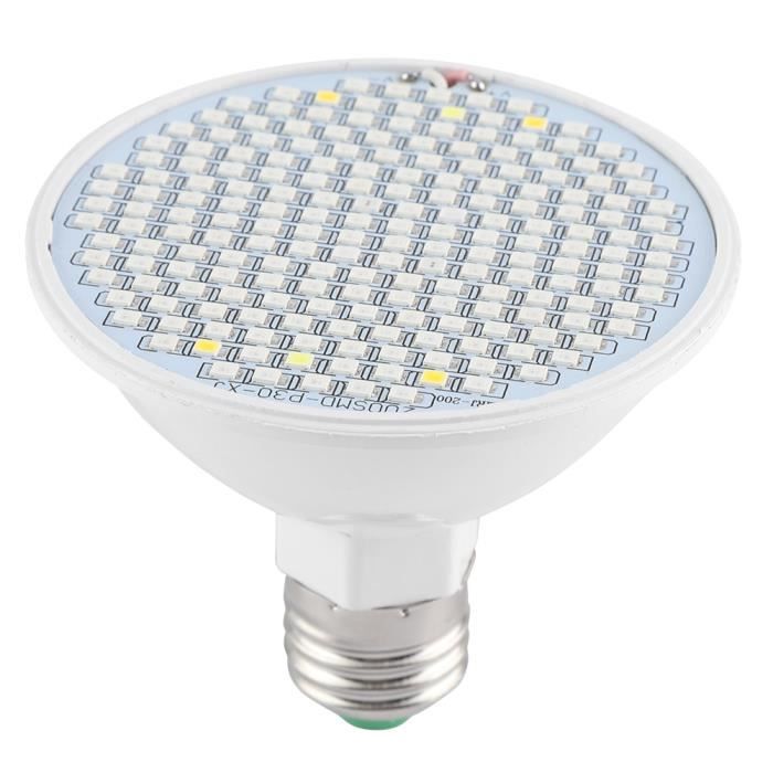 1 pc 200 LED élèvent l'ampoule à spectre complet intérieur E27 plante ...