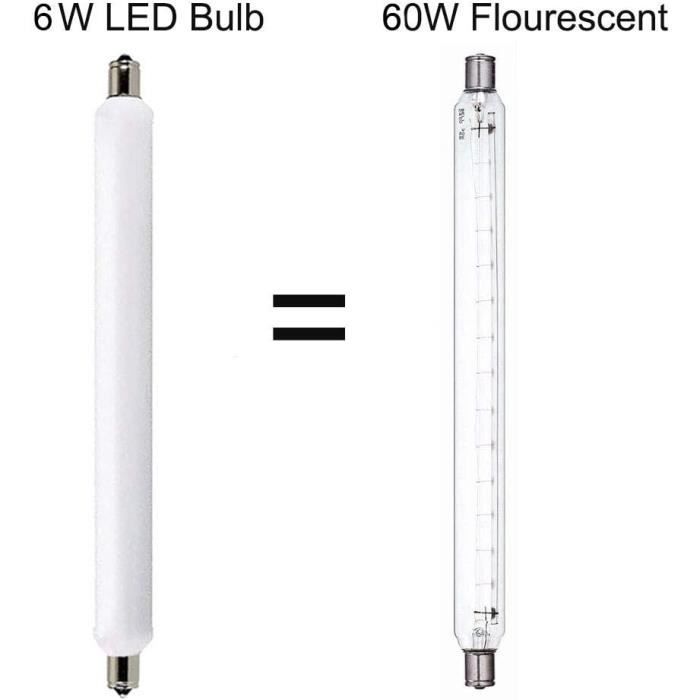 Lot De 2 Ampoules Led S15S De 284 Mm,6 W S15 Tubulaires T25 180°S15 À ...