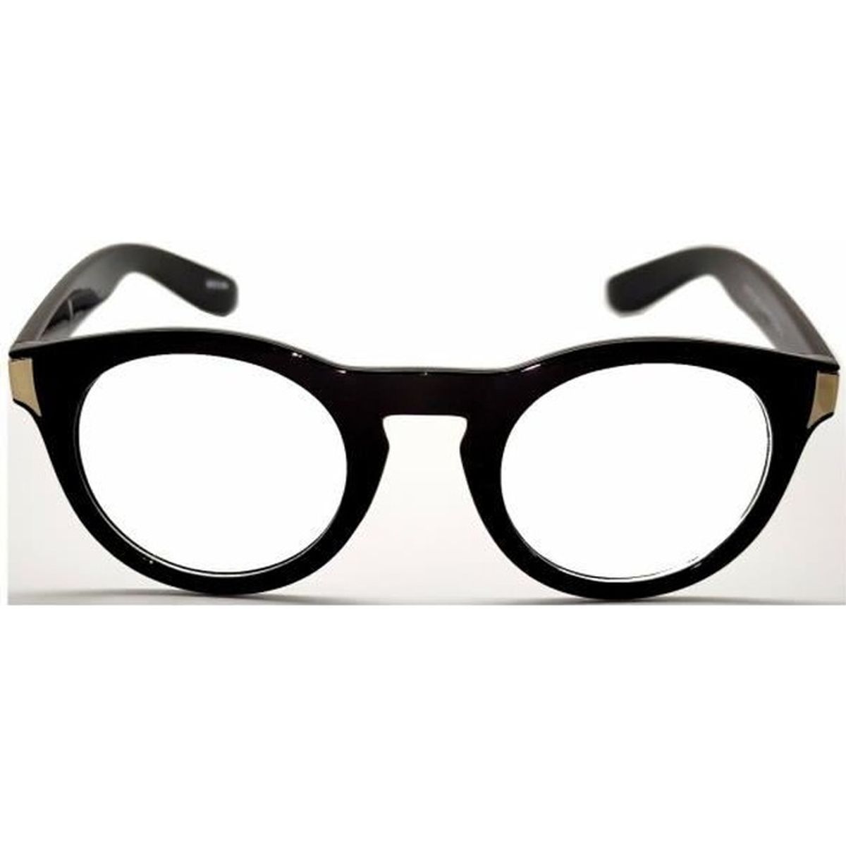 Lunettes Vue Rond Ronde Homme Femme Épaisse Rétro Vintage Noir Or ...
