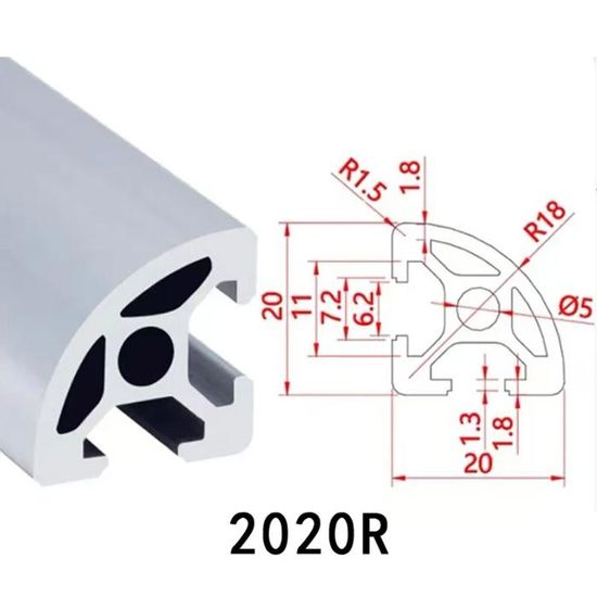 Extrusion de rail linéaire CNC pour imprimante 3D,profil en aluminium à ...
