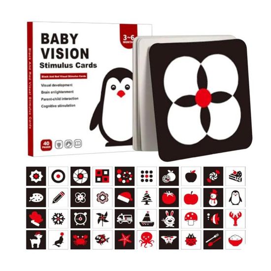 Cartes de Stimulation Visuelle Flaŝhcards à Contraste Élevé pour ...