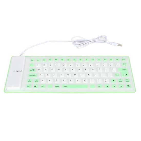 Keenso Clavier enroulable Clavier en silicone Conception entièrement ...