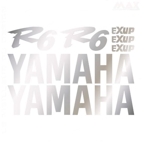7 stickers YAMAHA R6 – ARGENT – sticker YZF R6 600 EXUP - YAM402 ...