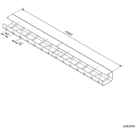 Organiseur de câbles - ROLINE - 17031302 - Support sous bureau - Design ...