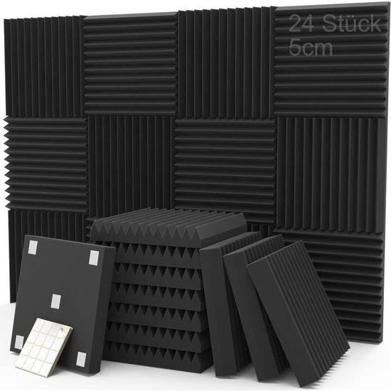 Insonorisation murale, mousse acoustique ignifuge, haute densité ...