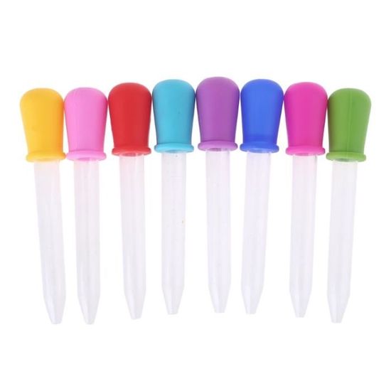 COUVERTS BEBE,8PCS--Pipette compte gouttes pour enfants, en silicone 5 ...