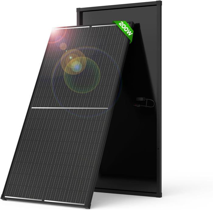 Panneau Solaire 200W,Module Solaire Monocristallin,Panneaux Solaires Pour Système PV,Avec trou ...