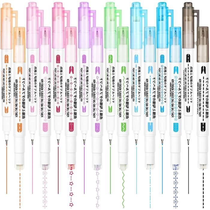 Lot De 16 Surligneurs Curves Avec 8 Formes Curve Curve Curve Lot De 8 Surligneurs - Pastels ...