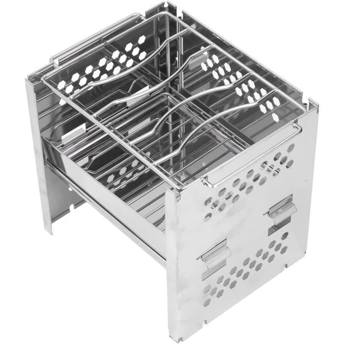 Réchaud à gaz, Mini réchaud carré léger en Acier Inoxydable avec Plaque ...