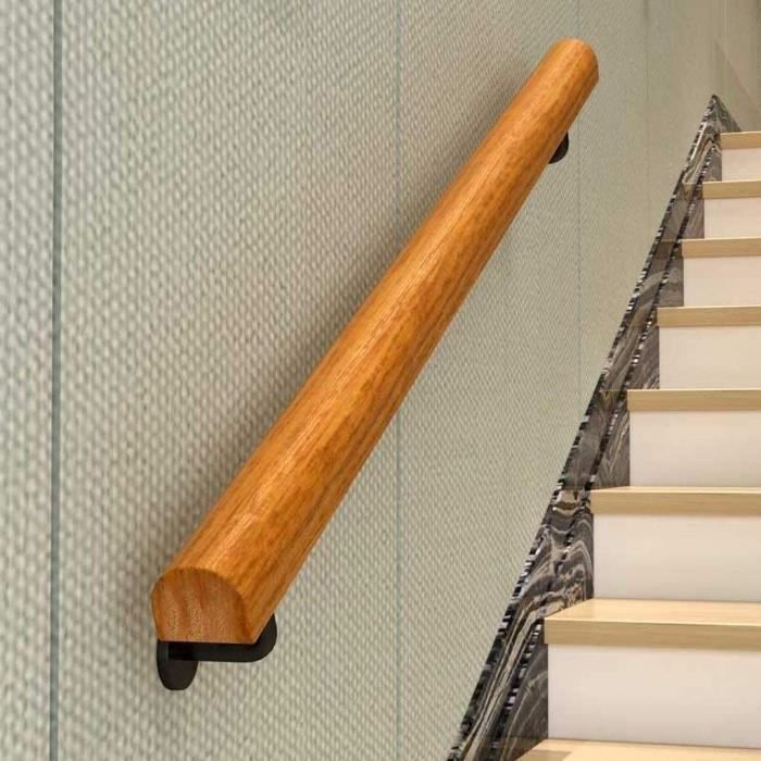 Kit de Rampe de Rampe D'Escalier, Pin En Bois Massif Pour Escalier Rampe D'Escalier Tige de ...