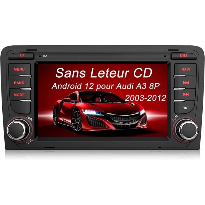 Autoradio An oid 12 pour Audi A3 S3 RS3 8P (2003-2012) 7 Pouces (2Go + 32 Go) Autoradio Carplay ...