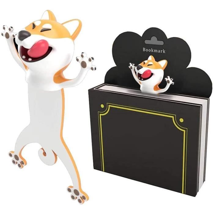 Marque-page 3D - Animaux - Shiba Inu - PVC Premium - Cadeau Drôle ...