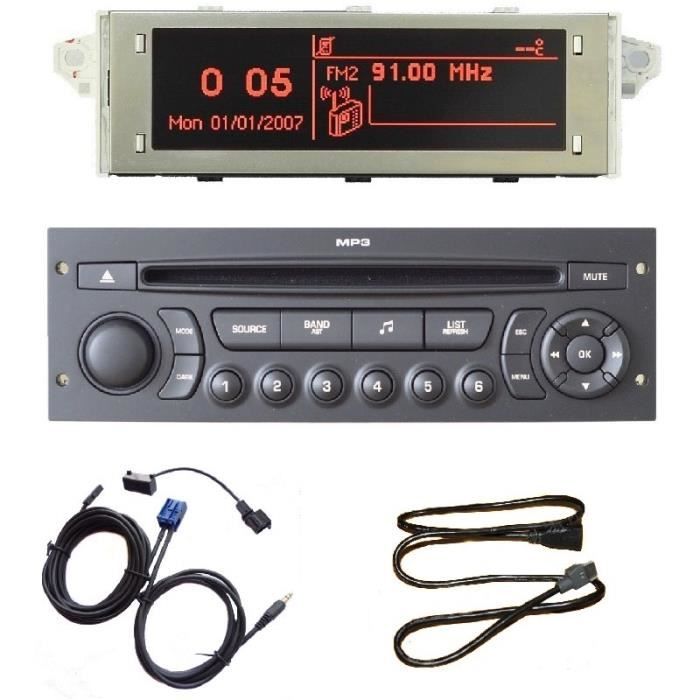 Autoradio RD45 USB AUX Bluetooth CD pour 207206307 C3 C4 C5 Mise à ...