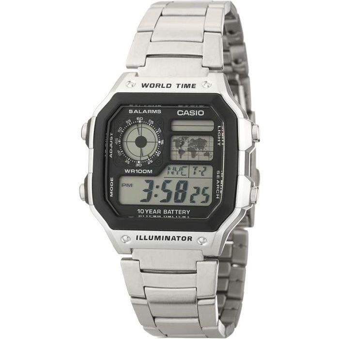 CASIO Montre AE1200WHD1AVEF Homme ARGENT , - Achat/vente montre Blanc ...