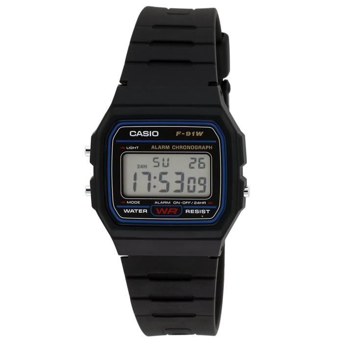 Casio Men's Vintage Series Digital Black Dial Watch - F-91w-1dg (d002 ...