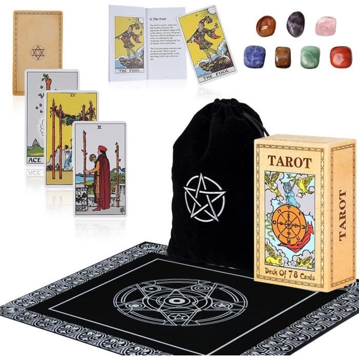 Lot De 78 Cartes De Tarot Originales Pour Débutants Avec Instructions ...