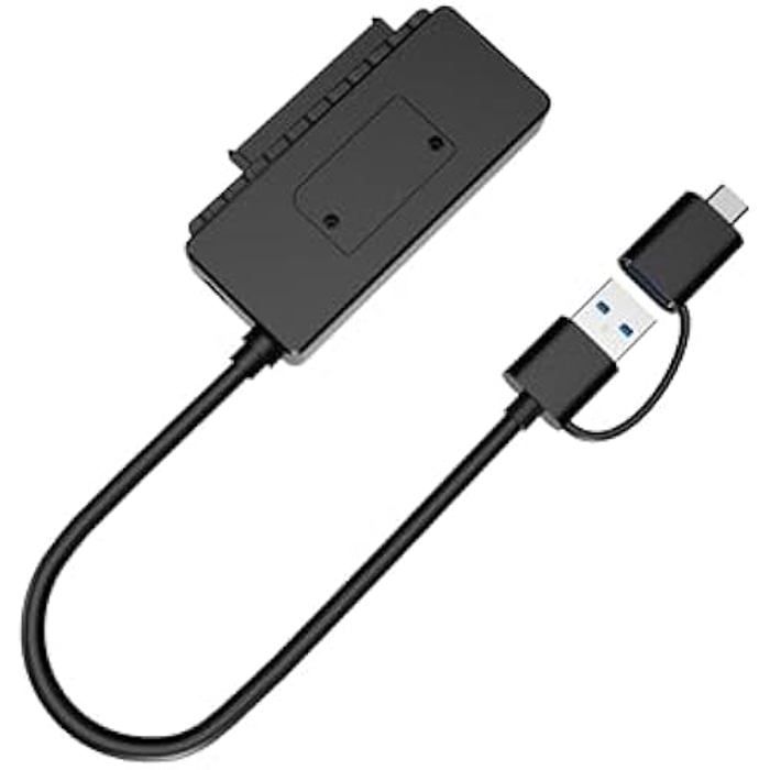 Adaptateur USB Type-A vers SATA 22-pin - CONCEPTRONIC - ABBY21B - Noir ...