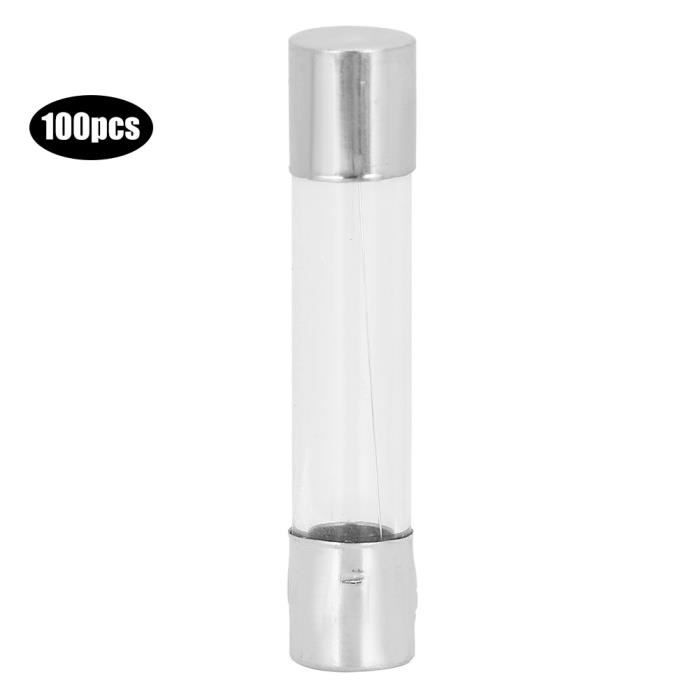 Tube De Fusible Ac250V 100Pcs Ac250V Fusible En Tube De Verre Kit De Fusibles À Action Rapide Sr ...