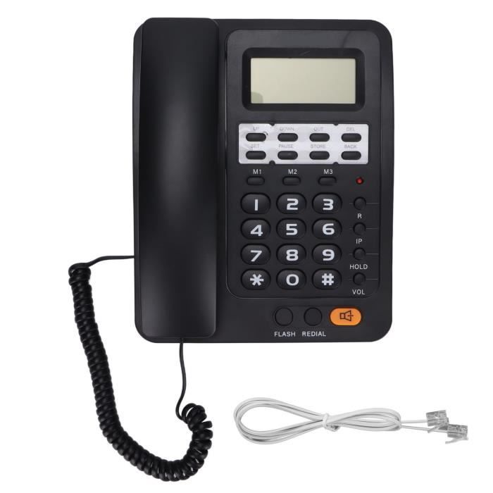 Téléphone fixe avec identification de l'appelant KXT6009CID Téléphone filaire de bureau ...