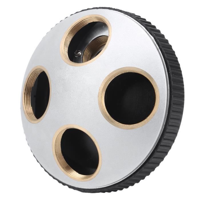 KIMISS Embout rotatif de microscope Adaptateur de microscope à 4 trous ...