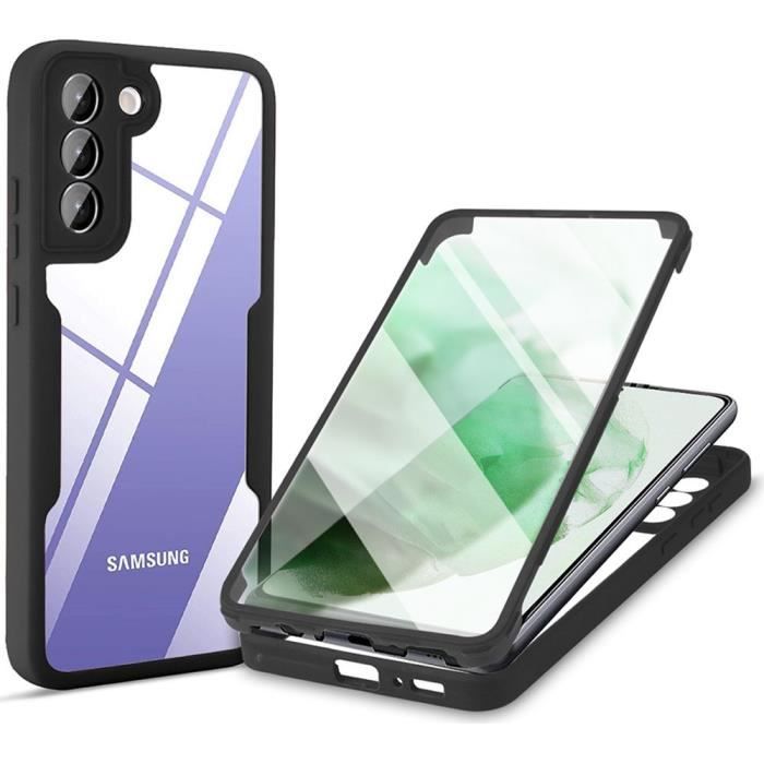 Coque - pour Samsung - S22 Plus - Noir - Protection 360° - Anti-Rayure ...