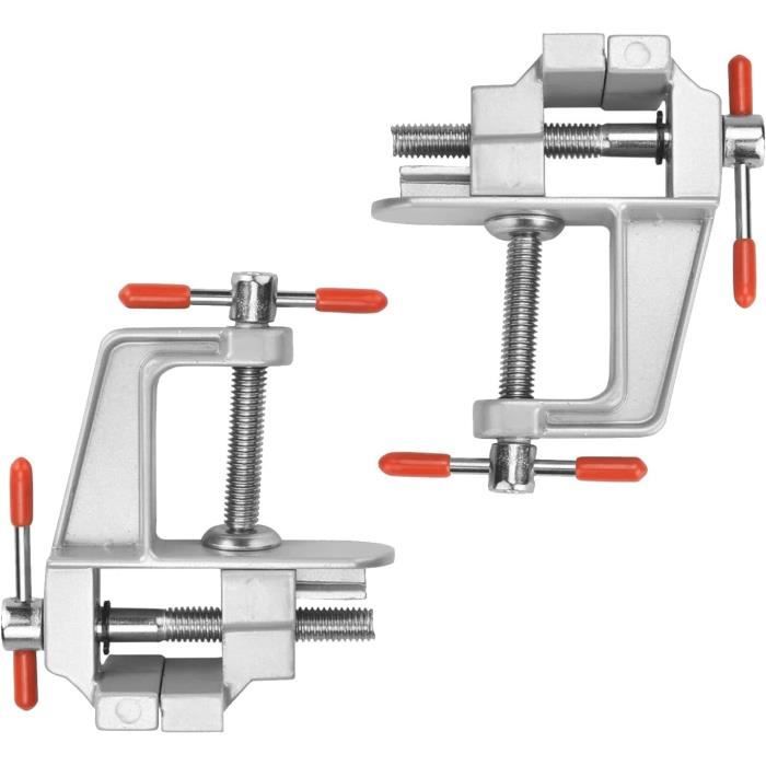 2 Pcs Mini Étau Réglable, Étau d'Établi, Étau de Table en Alliage D ...