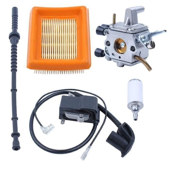 Carburateur Filtre à air Tuyau de carburant de bobine d'allumage pour Stihl FS120 FS200 R FS020 ...