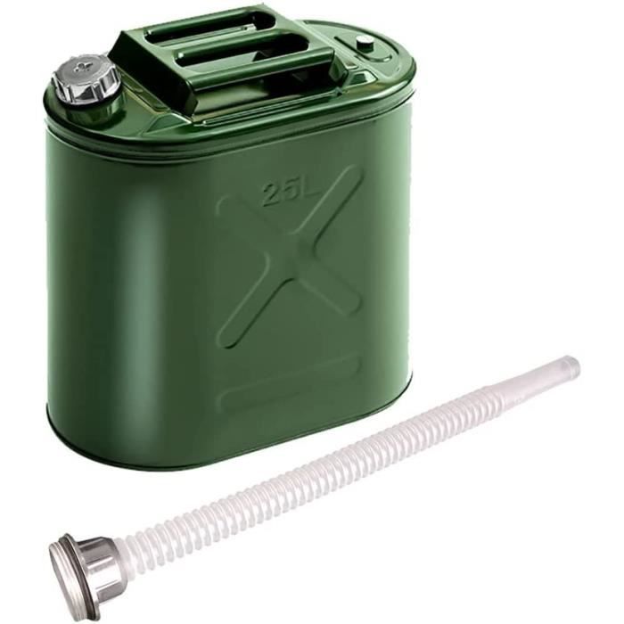 Jerrican Métallique 15L avec Flexible Bec Verseur, Vert Jerrican ...