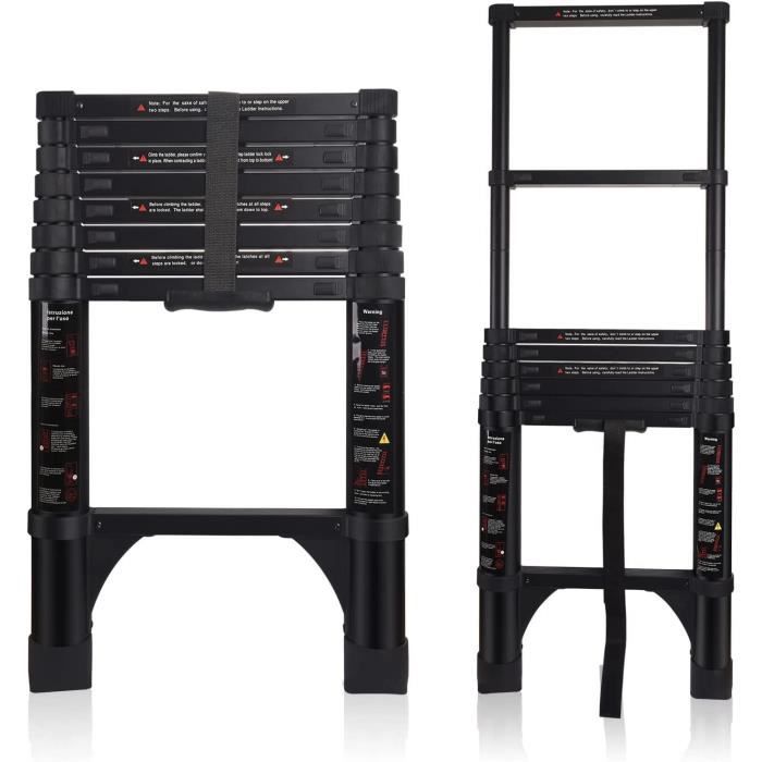 Teenza Echelle TéLescopique 2,6m, Échelle Ménage en Alm, Double ...