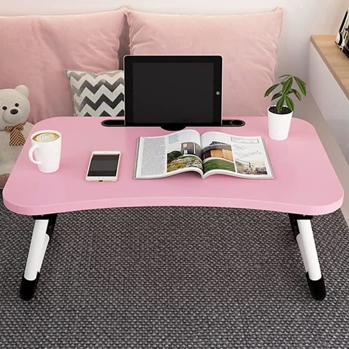 Table Pliante Sur Le Lit Pliable Ordinateur Portable Lit Plateau Table ...