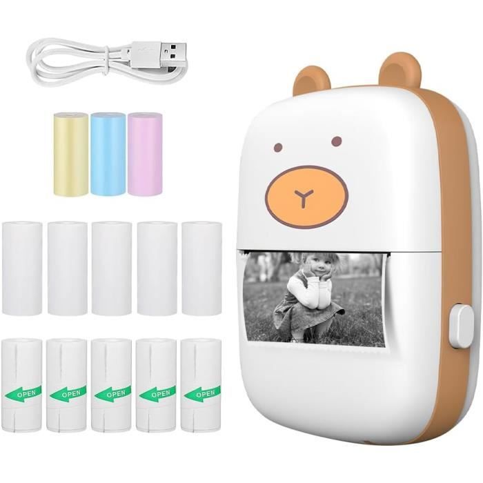 Mini Imprimante Portable, Mini Imprimante Thermique, Imprimante De ...