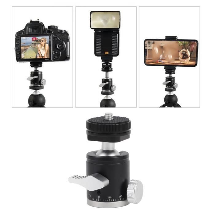 Mini Rotule en Alliage d'Aluminium pour Trépied avec Filetage 1/4 pouce ...