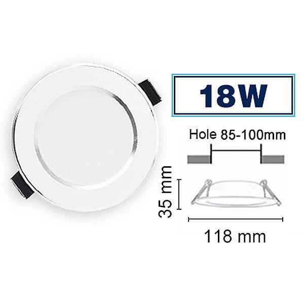 SPOTS,18W-AC 220V Cold White--Spot lumineux LED encastrable circulaire ...