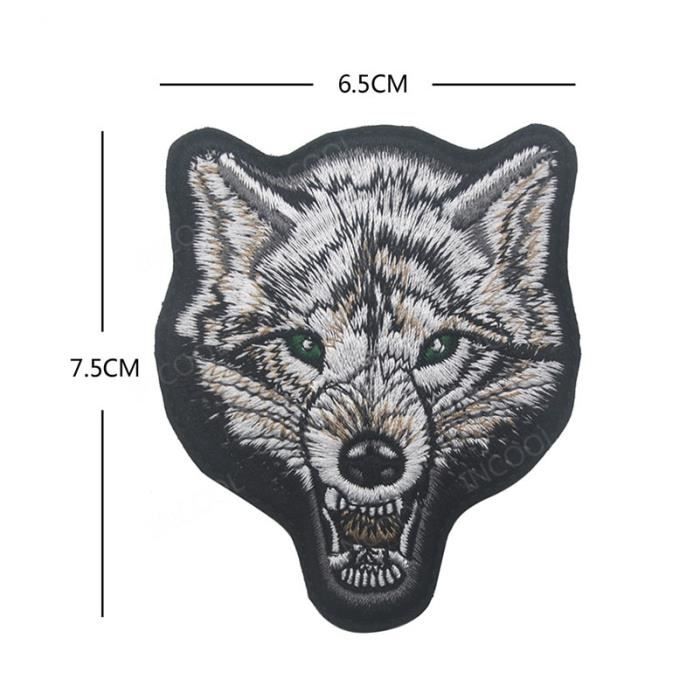 16 Wolf -Patch brodé Animal,motif léopard,tigre,ours,loup,abeille,lapin ...
