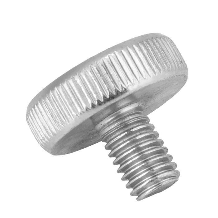 Vis À Tête Moletée 10Pcs Boulons À Tête Moletée Plate En Acier Au ...