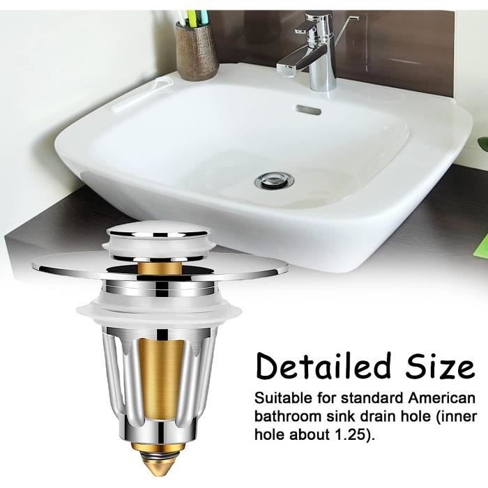 Bouchon de vidange pour évier de Salle de Bain,Filtre de lavabo avec ...