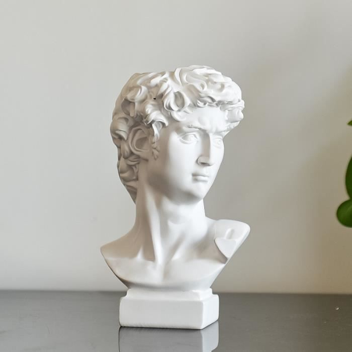 Statue De David Grec Classique, Sculpture Tête Buste, Bibliothèque De ...