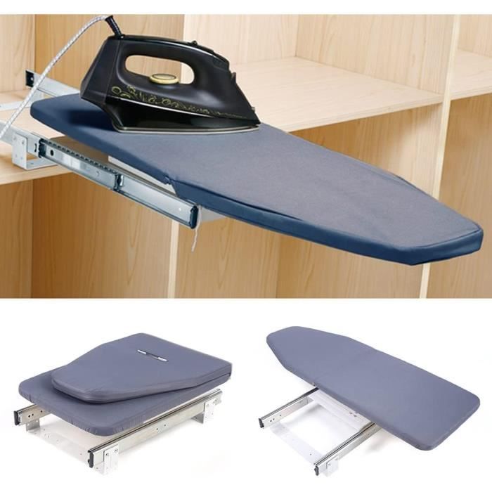 Table à repasser pliable rotative à 180° - rétractable - Gris ...