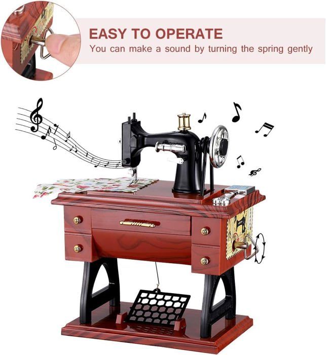 Boîte À Musique De Machine À Coudre, Mini Boîte À Musique D'Horlogerie ...