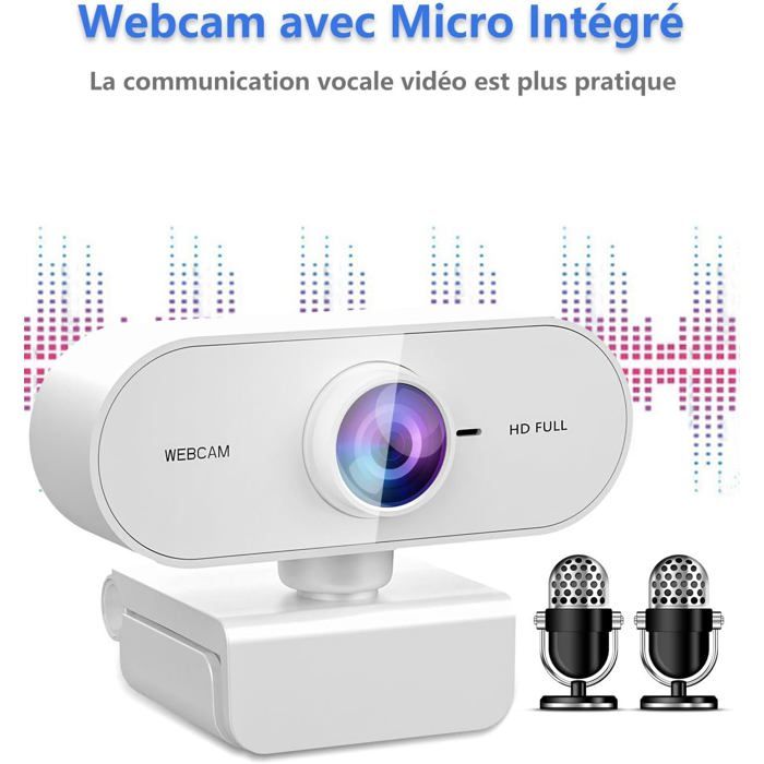 Webcam Full HD 1080P - SUTEO - Grand angle 90° - Microphone antibruit ...