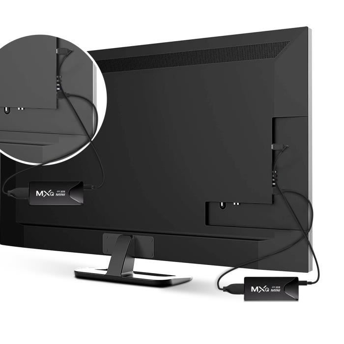 Box TV Android 10 MXQ MINI TV Stick - 4K HD - Noir - Cdiscount TV Son Photo