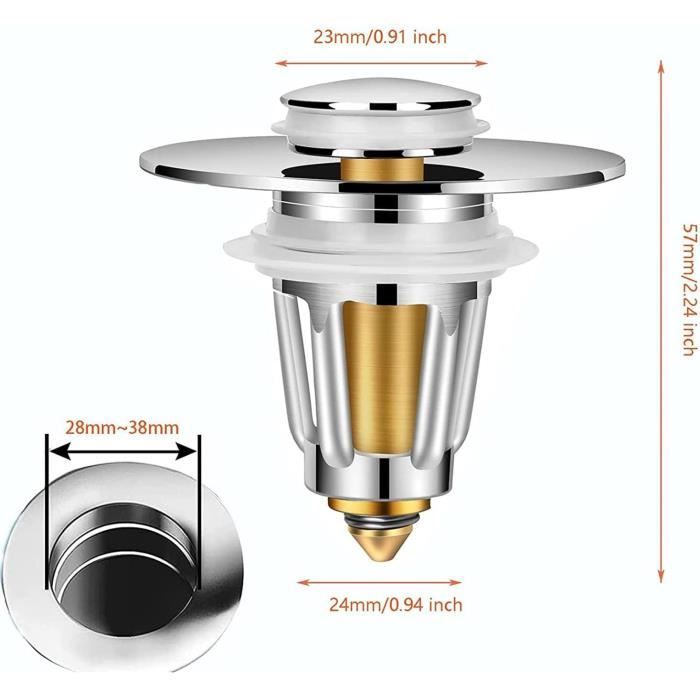 Bouchon de vidange pour évier de Salle de Bain,Filtre de lavabo avec ...