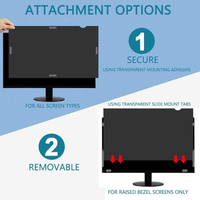 Filtre De Confidentialité Premium, 23" Monitrice Privacy Filtre ...