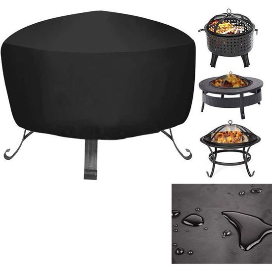 Housse de Protection pour Braséro Rond Housse pour Foyer Imperméable de ...