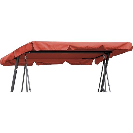 QUICK STAR Toit de Balancelle 200 x 145 cm Rouge-Orange Impermeable ...