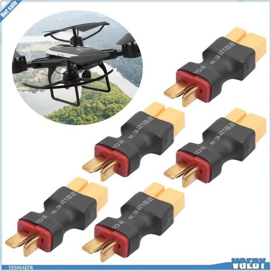 Adaptateur de Connecteurs Femelle Fiche XT60 à Connecteur Mâle Prise-T ...