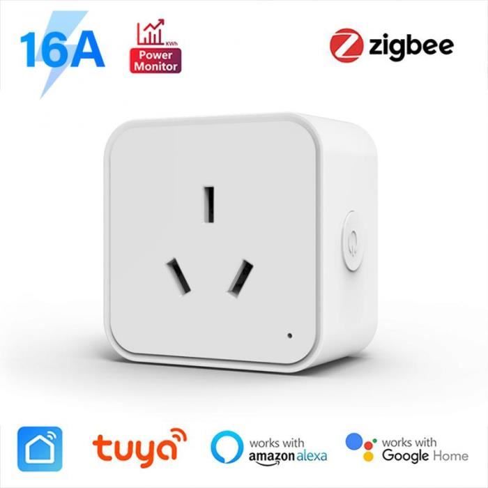 Prise AU Zigbee 16A-16A Tuya Wifi Smart Plug Avec Moniteur D'énergie AU Timing Intelligente ...