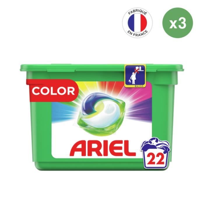3x22 Pods Couleur, Lessive en Capsules Ariel - Cdiscount Electroménager