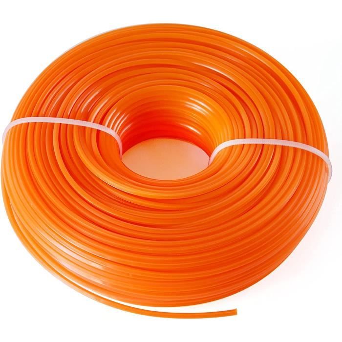 Fil Debroussailleuse Quadrilatère 2,4Mm X 86M Fil De Coupe Pour Débroussailleuse[r537 ...