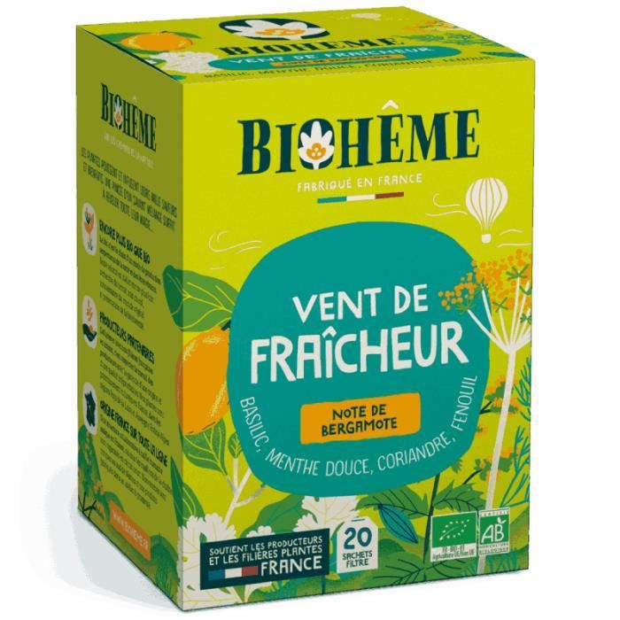 Infusion bio Vent de Fraîcheur - 20 infusettes - Cdiscount Au quotidien